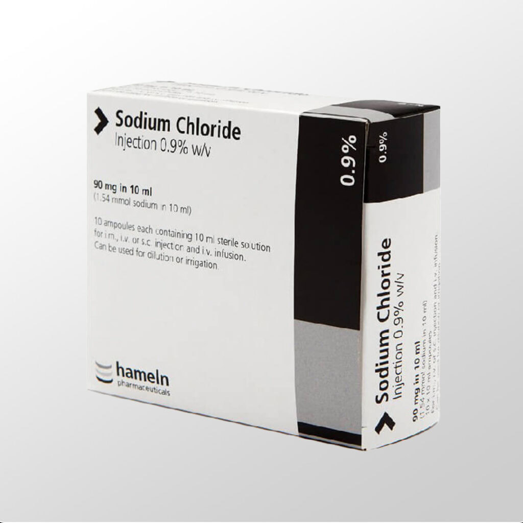 Sodium Chloride 0.9% Solution Normal Saline (10 x 10ml Box Ampoules ...